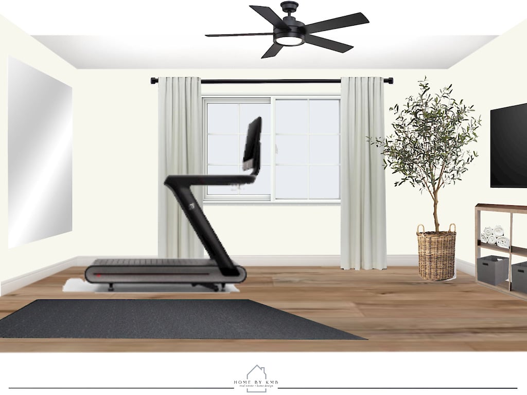 Modern and Masculine Home Office and Gym Design - HOME by KMB