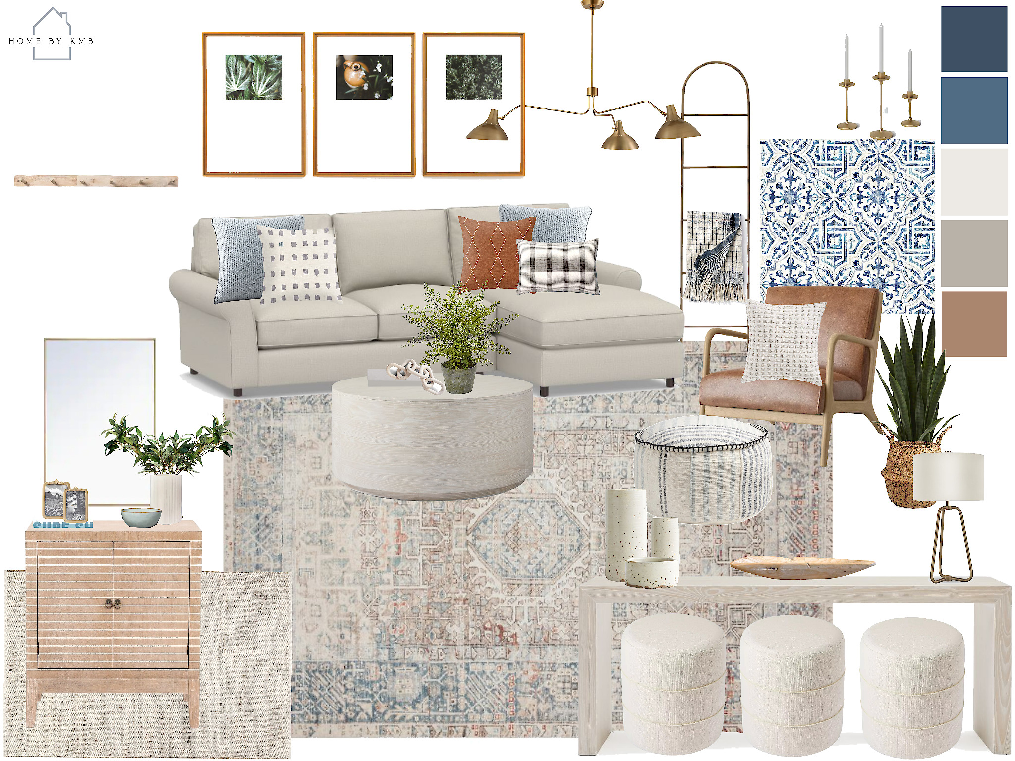 3 Living Room Design Boards - HOME by KMB